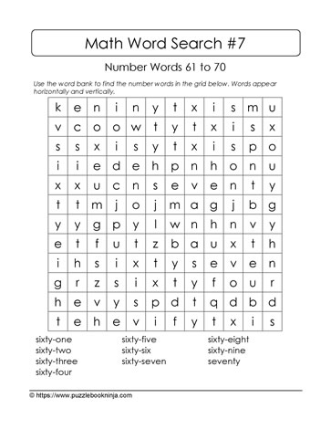 Find A Word Math Word Search Learn With Puzzles