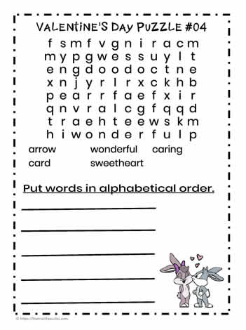 Valentine's Day Activity Page - 04 Learn With Puzzles