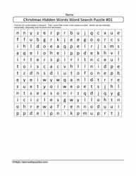 Christmas - Word Search Puzzles Learn With Puzzles